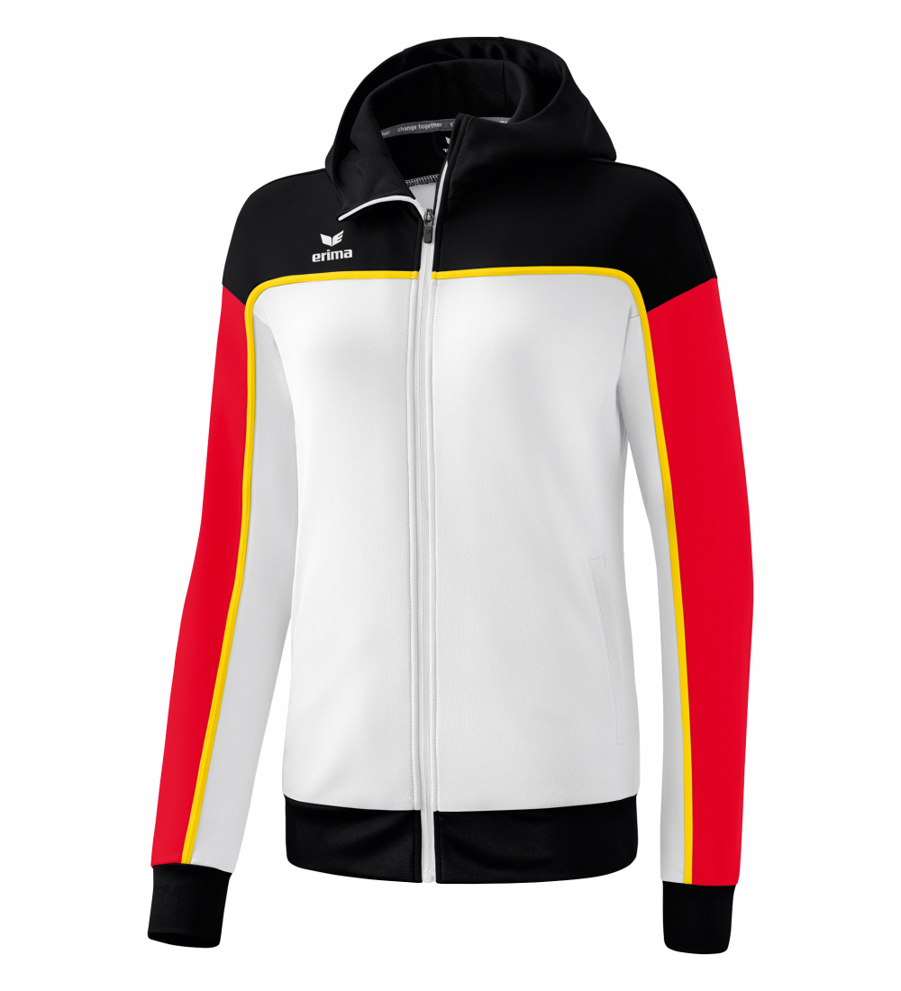 CHANGE by erima Training Jacket with hood white/black/red 44